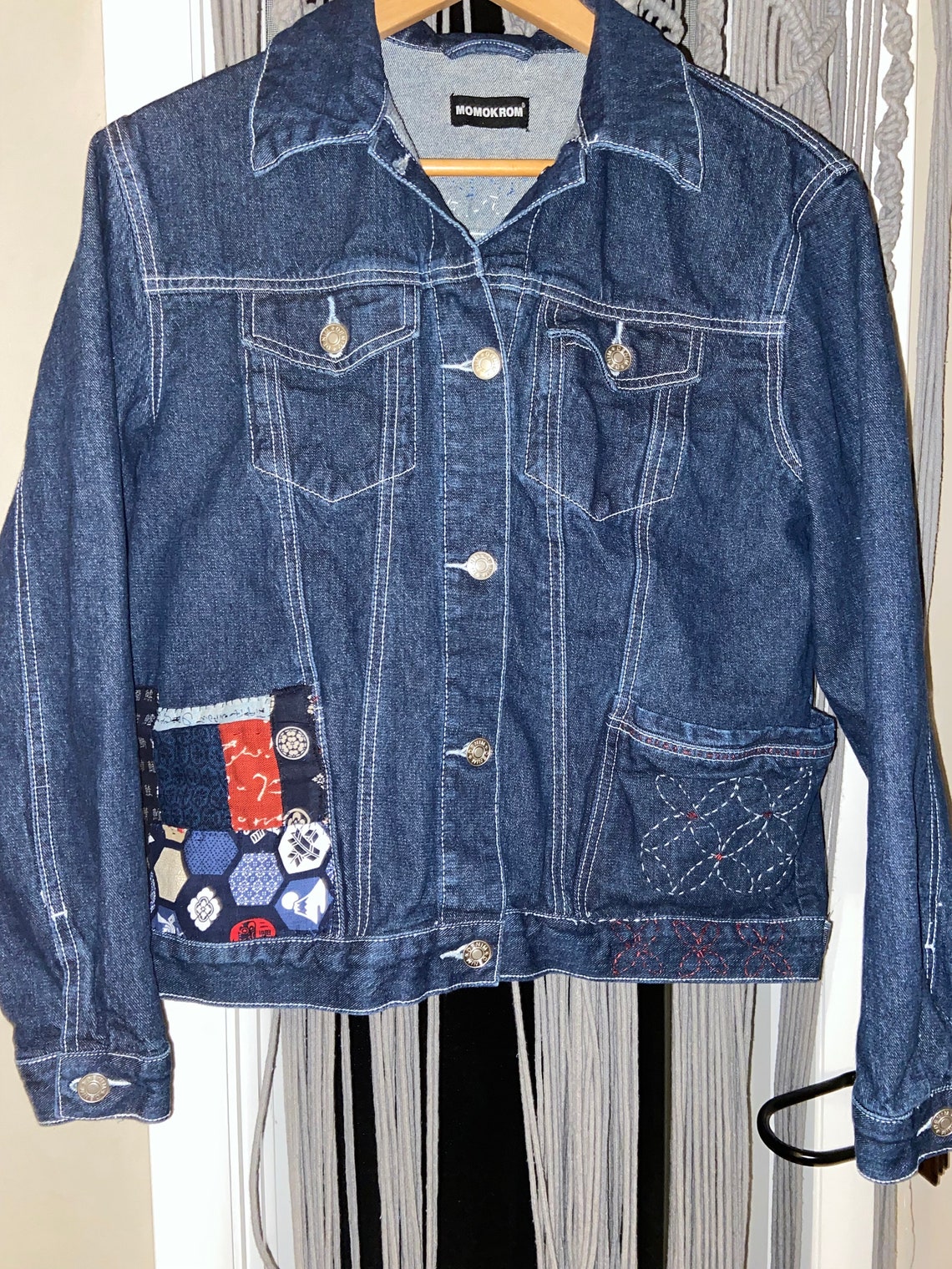 Boro Jacket Sashiko Large Embroidery Patchwork Embellished Upcycled - Etsy