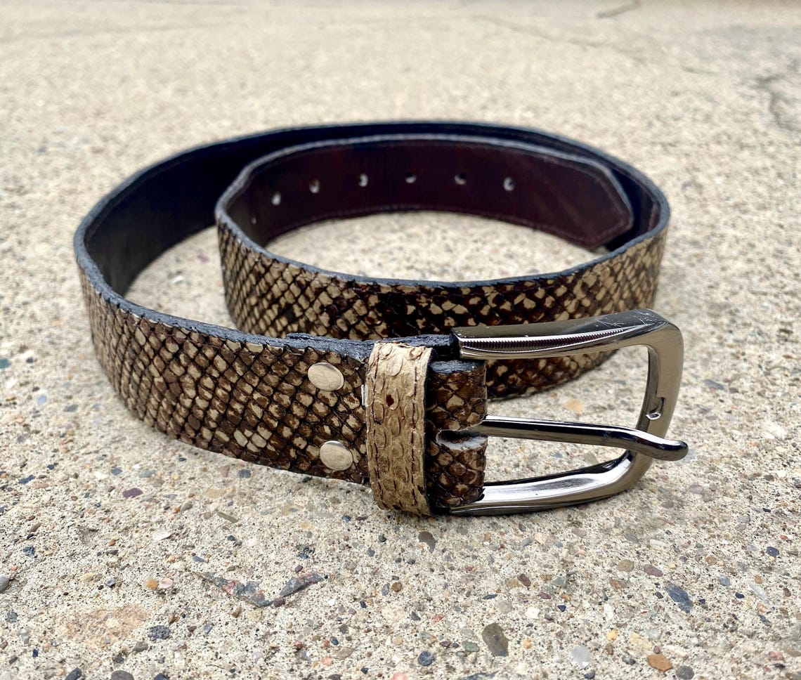 Genuine Rattlesnake Skin Belt - Etsy