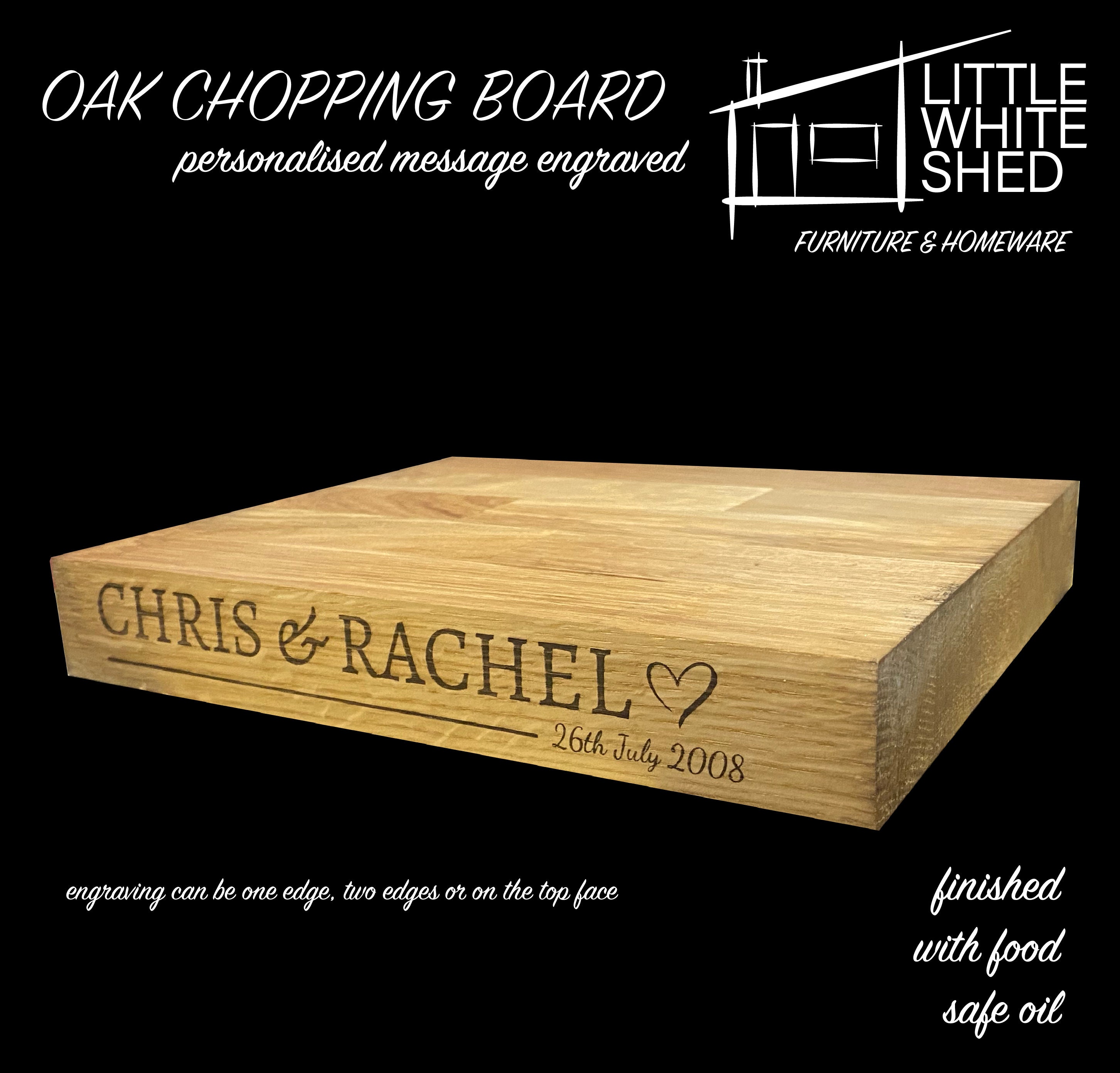 Personalised Oak Chopping Board - Etsy UK