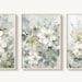 Sage Green Botanical, Triptych Wall Art, 3 Panel Wall Art, Neutral Tones Botanical, Set of Three ...