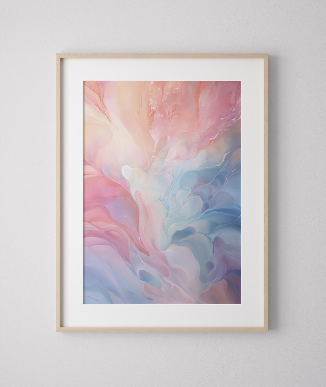 Pink and Blue Aura Print No. 3, Fluid Wall Art Print, Aura Poster, Aura ...