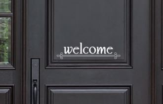 Welcome Door Decal, Welcome - Etsy