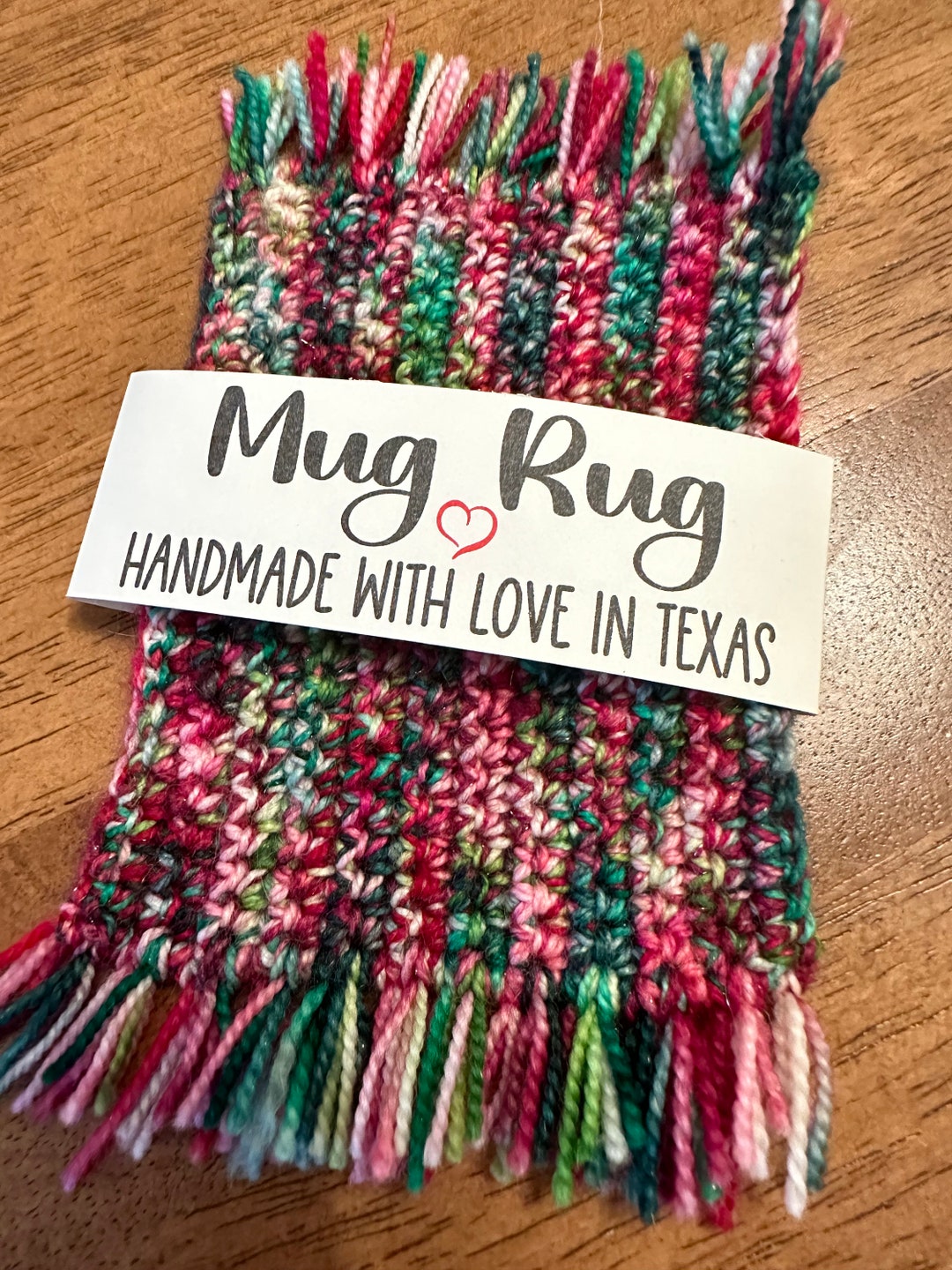 Mug Rug, Christmas Mug Rug Drink Coaster, Crochet Coaster, Handmade ...