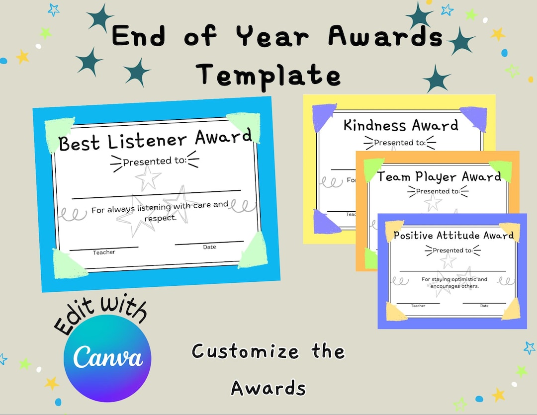 Editable School Awards Certificate Template | Printable Classroom ...