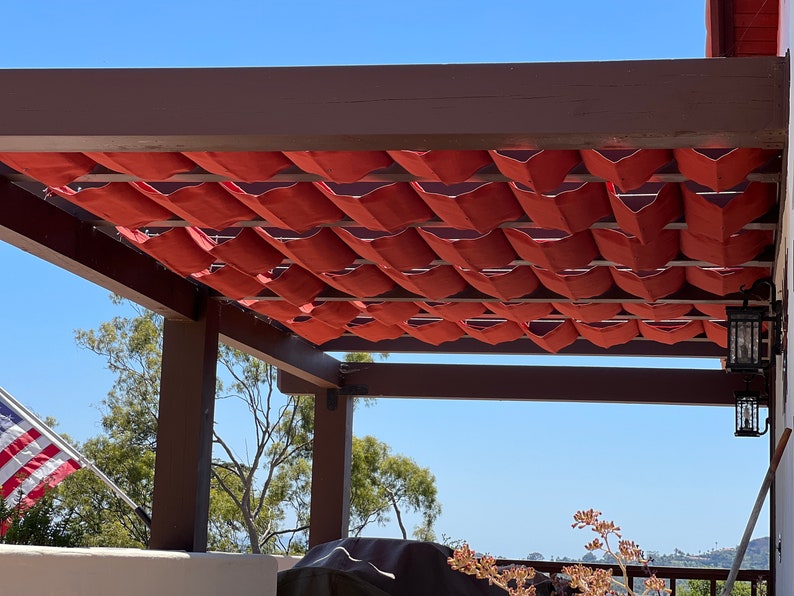 Custom Retractable Wave Pergola Canopy Kit 10 X 20 Patio Shade Cover ...