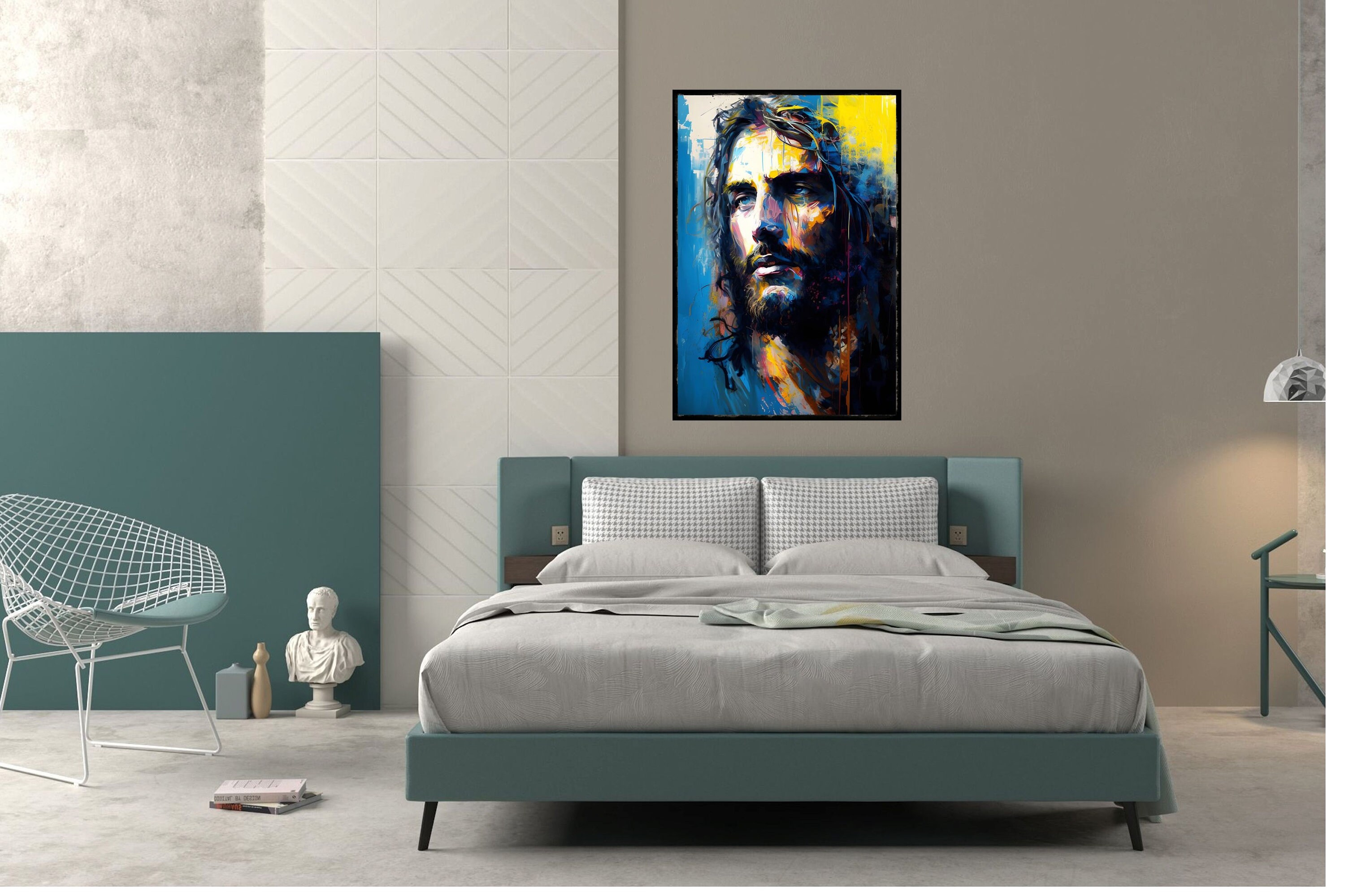 Jesus Colorful Portrait - Etsy