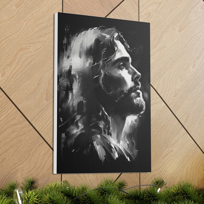 Portrait of Jesus in Classic Canvas, Jesus Christ, Religious Art, Wall ...