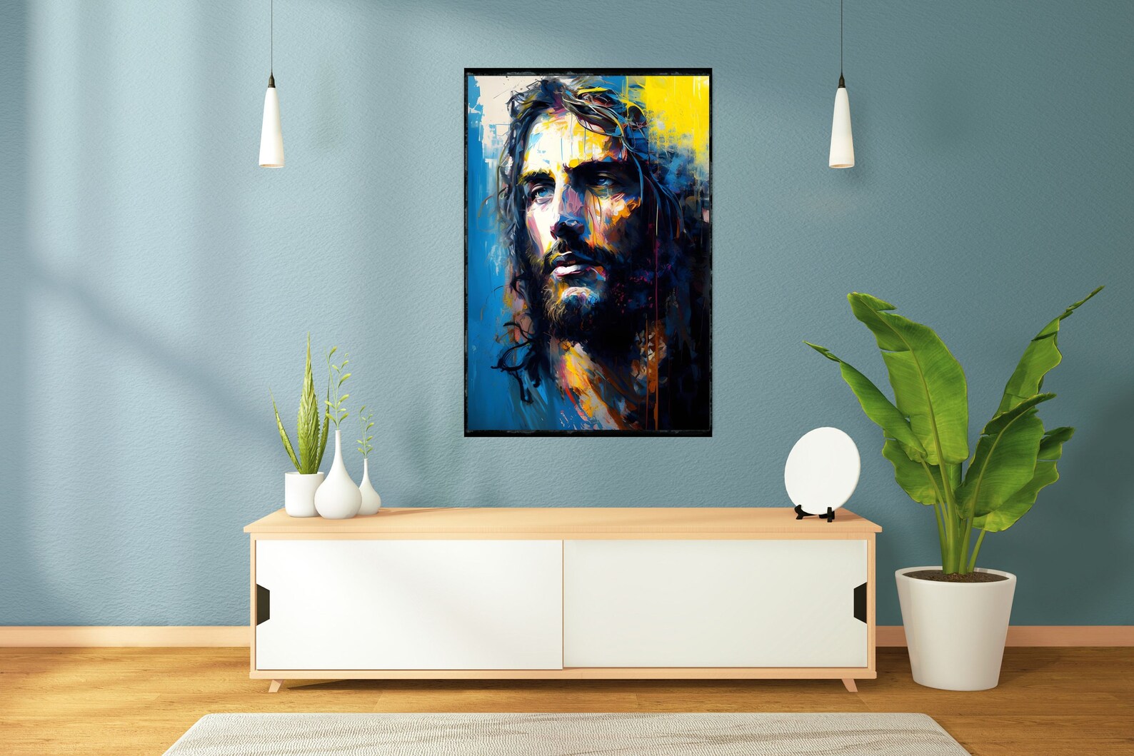 Jesus Colorful Portrait - Etsy