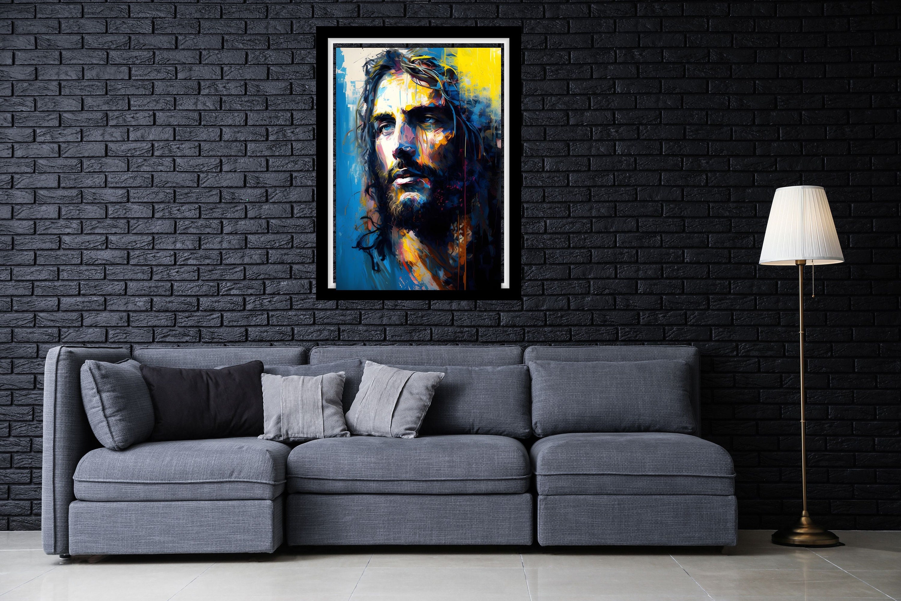 Jesus Colorful Portrait - Etsy