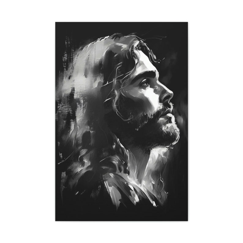 Portrait of Jesus in Classic Canvas, Jesus Christ, Religious Art, Wall ...