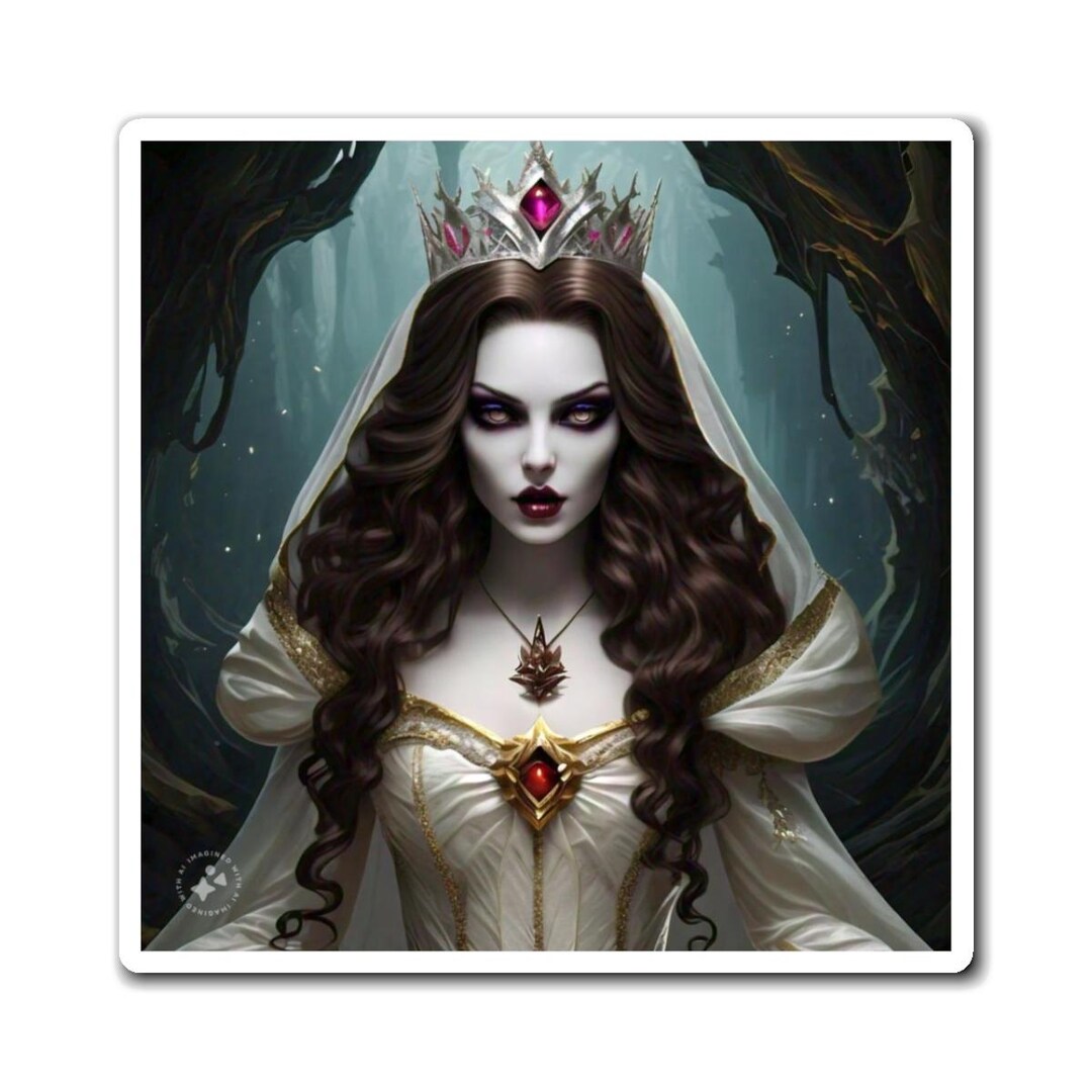 Halloween Corpse Queen Vampire Graphic Magnet, Spooky Fridge Decor ...