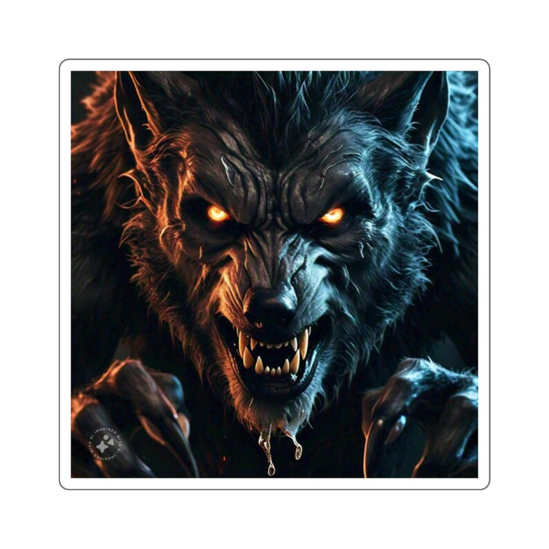 Halloween Werewolf Graphic Stickers - Etsy