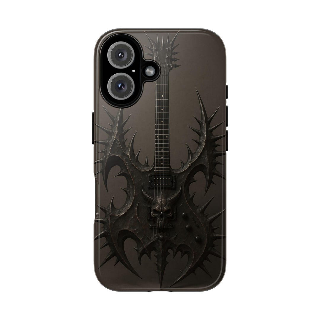 Heavy Metal Spiked Gothic Guitar Phone Case | Edgy Phone Case for Music ...