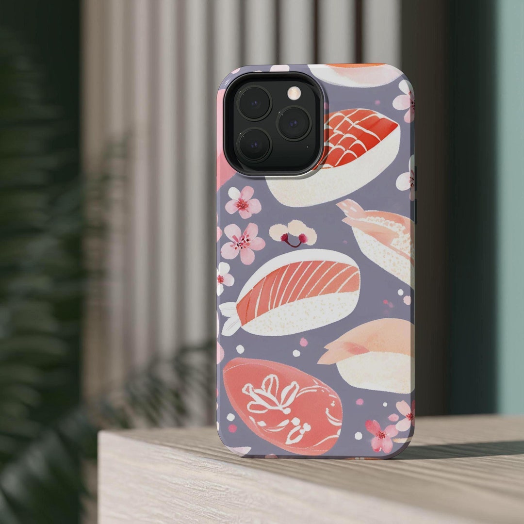 Aesthetic Japanese iPhone 15 14 13 Pro Max Case, Mag Safe Sushi Case ...