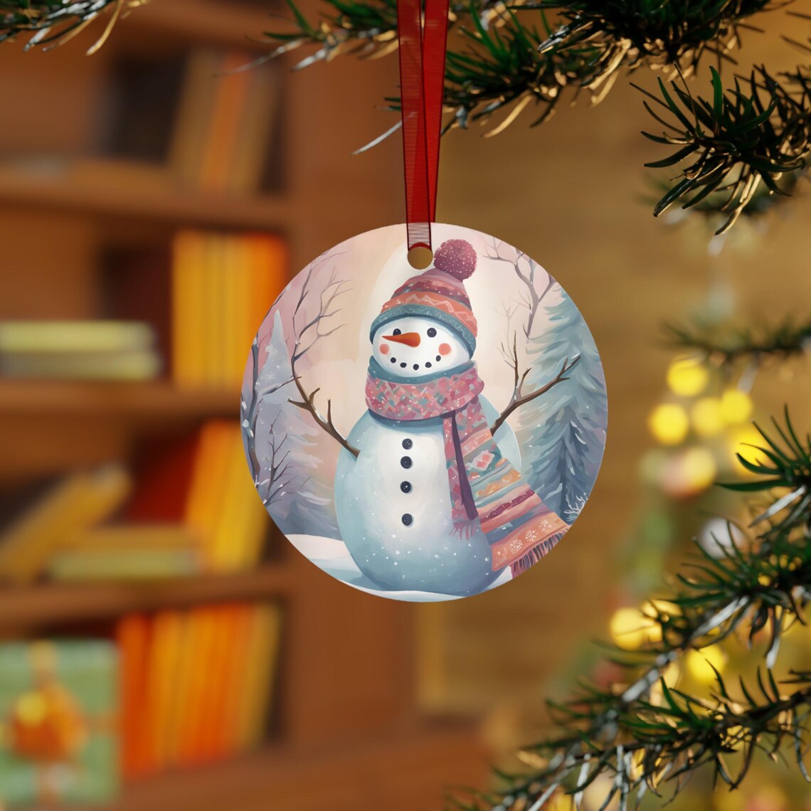 Winter Wonderland Snowman Ornament, Pretty Christmas Decor, Elegant ...