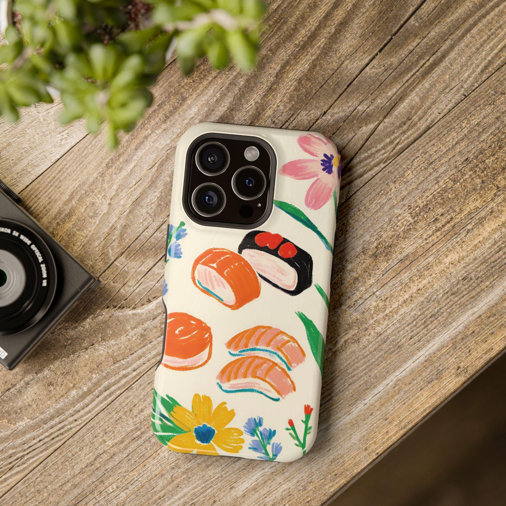 Aesthetic Japanese iPhone 15 14 13 Pro Max Case, Mag Safe Sushi Case ...