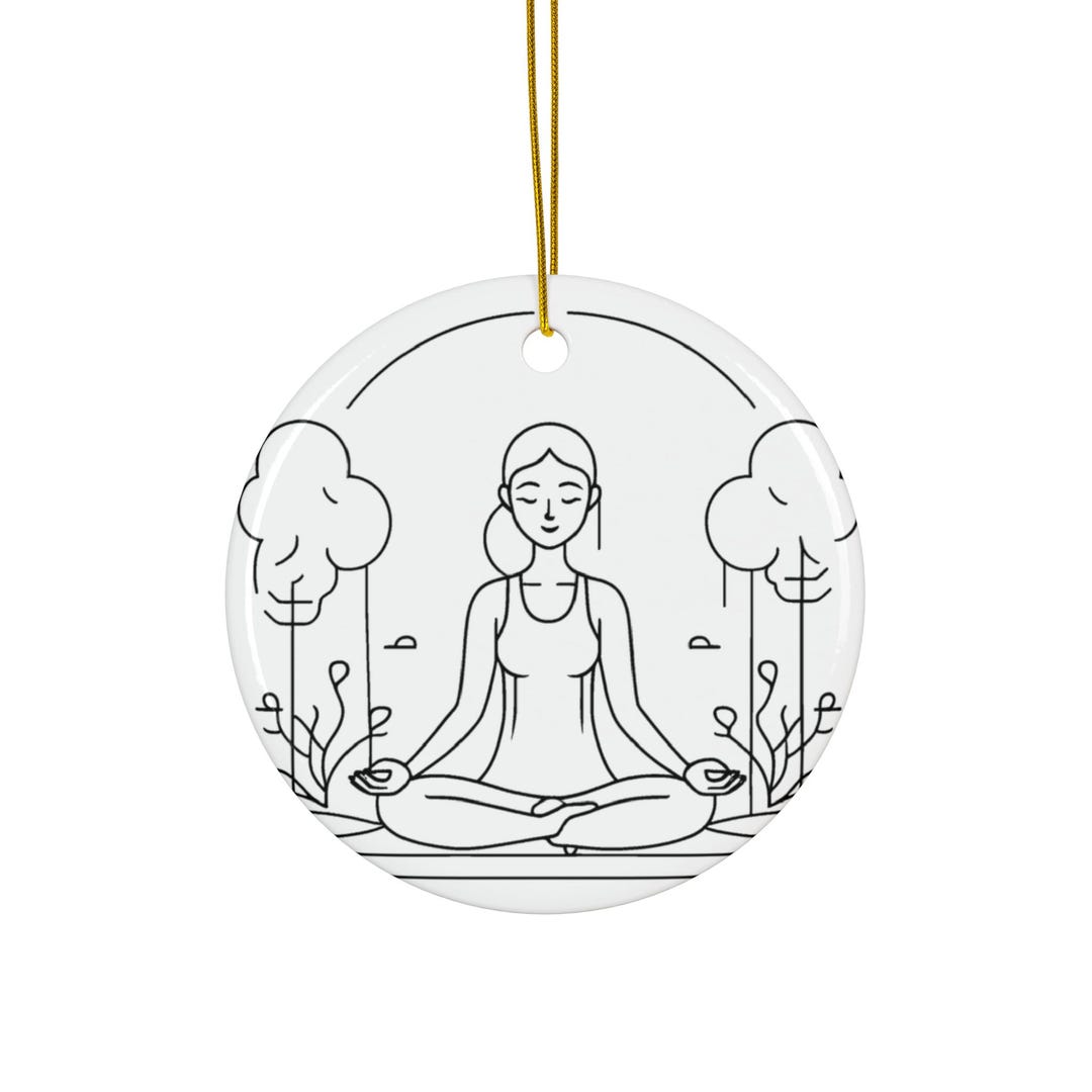 Yoga Ornament, Spiritual Ceramic Decor for Nature Lover, Yogi Gift, Zen ...