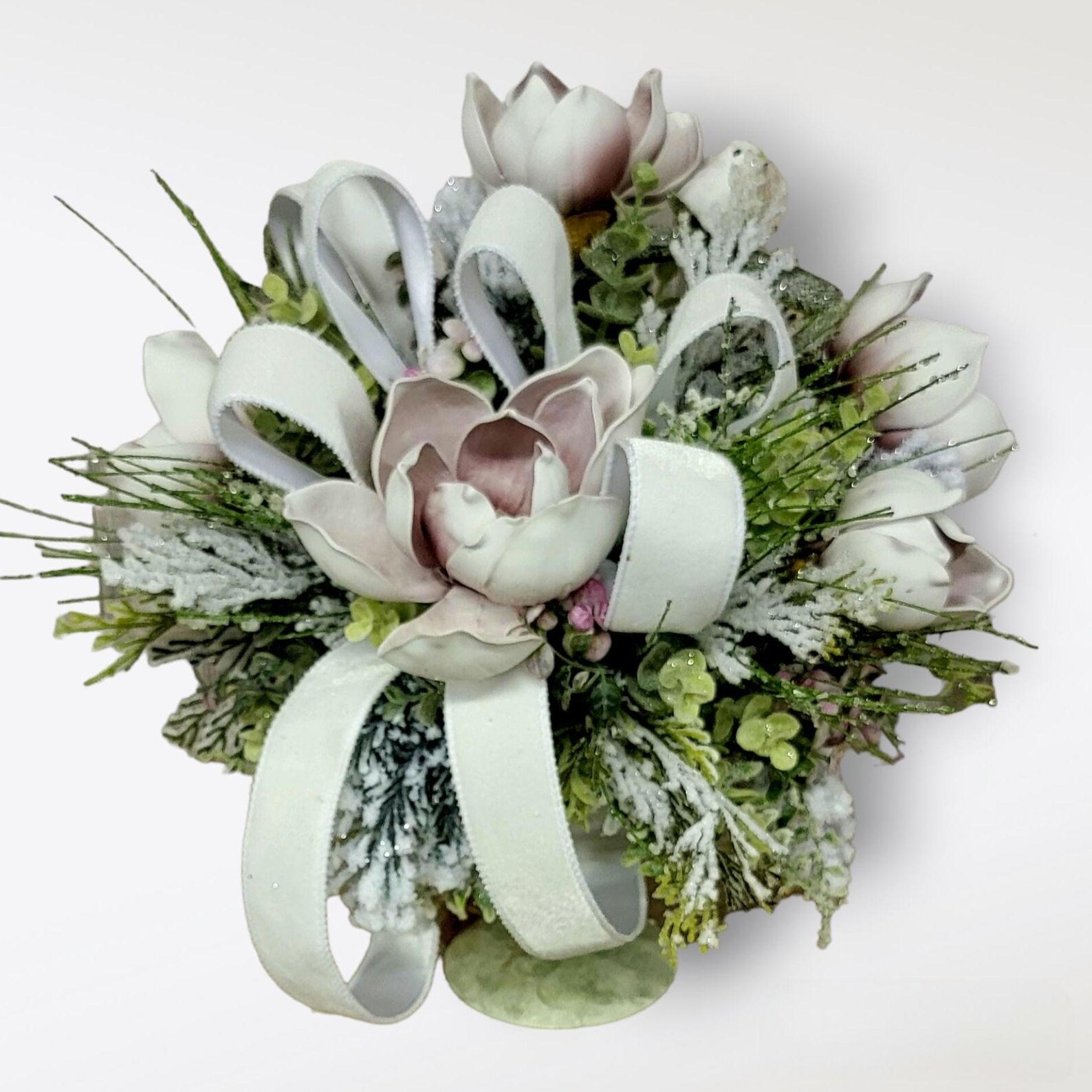 Magnolia Centerpiece With Real Feel Magnolias | Artificial Magnolia ...