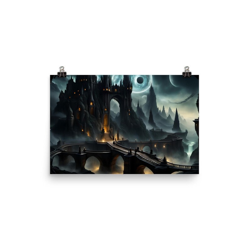 Dark Surrealism 27 Astral Caverns & Underworlds AI Generated Poster Art ...