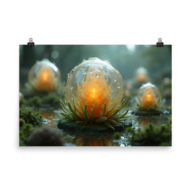 Alien Pods Sci Fi ET Landscape Wall Art Poster Print - Etsy