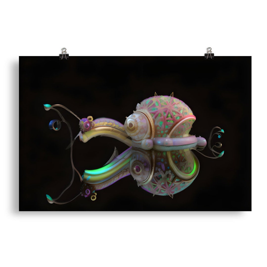 Snail-like Creature 2 (poster) - Etsy