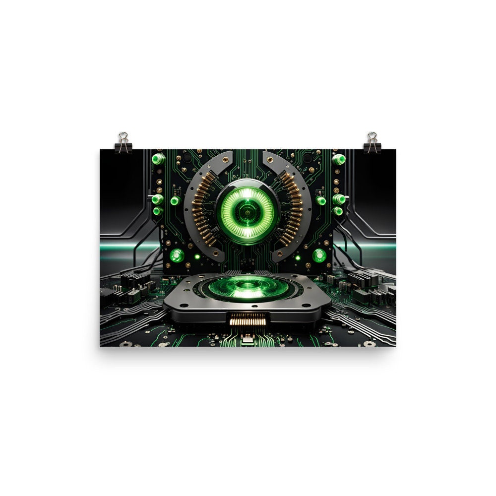 The Super Processor - Wall Art - Poster Print - Digital Art - Sci-fi ...