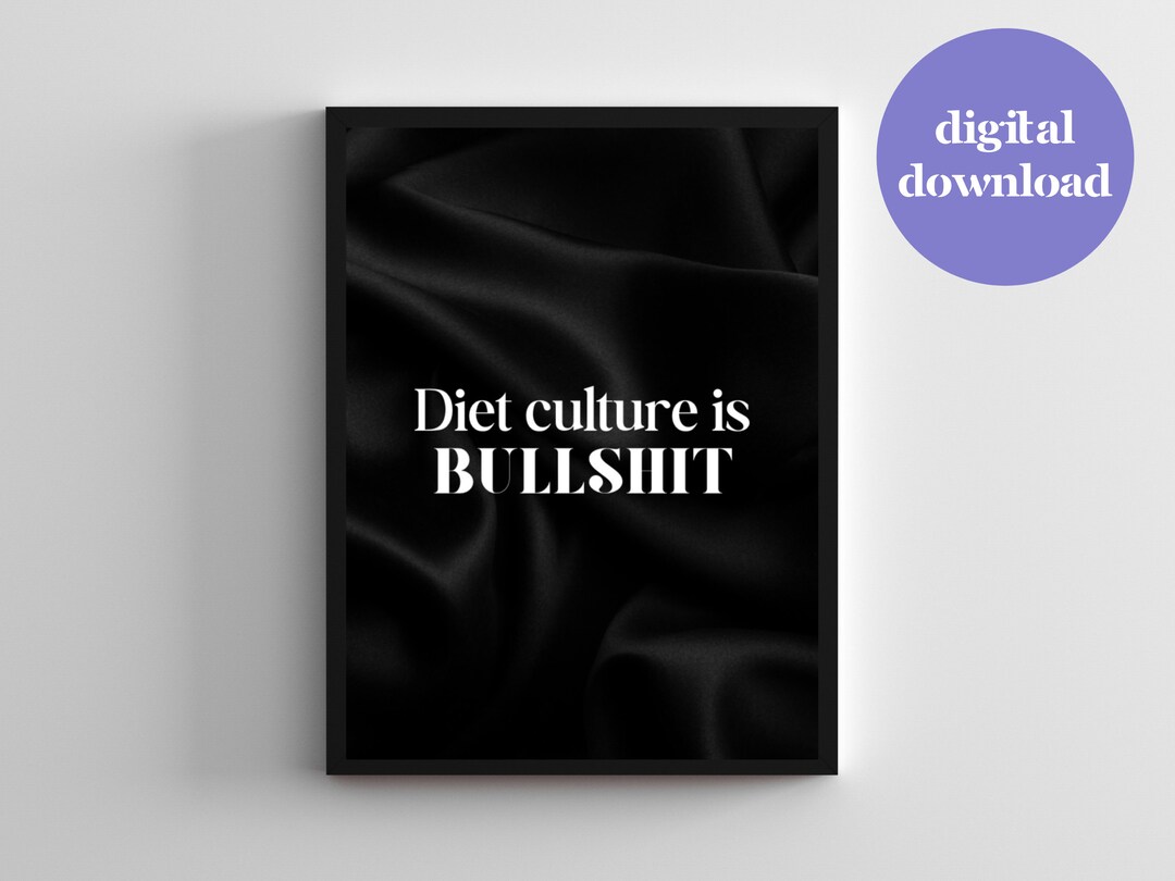 Eating Disorders Recovery Black Silk Poster for Body Positivity ED ...