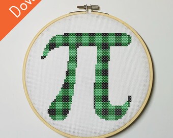 Pink Plaid Pi Cross Stitch Pattern, Instant Download, PDF Pattern - Etsy