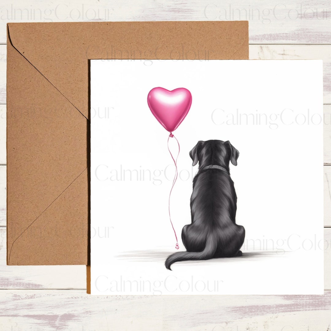 Black Labrador Greeting Card - Etsy