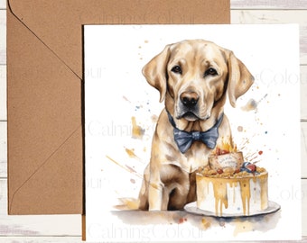 Personalised Labrador Birthday Card Dog Lover Card - Etsy