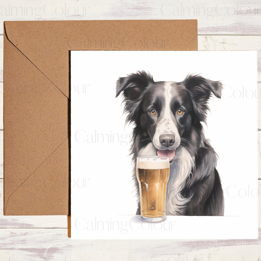 Border Collie Greeting Card Birthday Card for Dog Lover Single Card ...