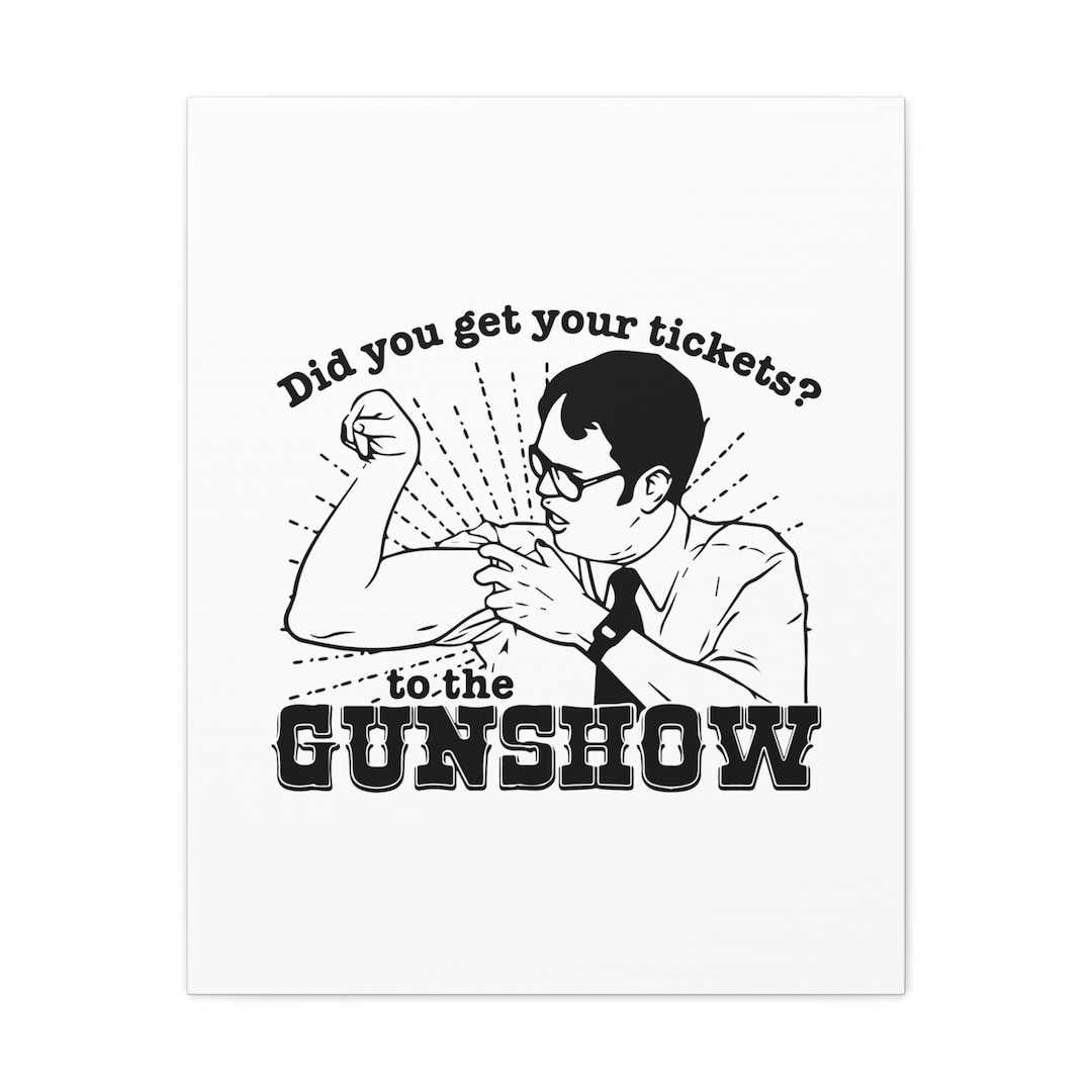 Funny Office Themed Dwight Gunshow Canvas Wall Art - Etsy