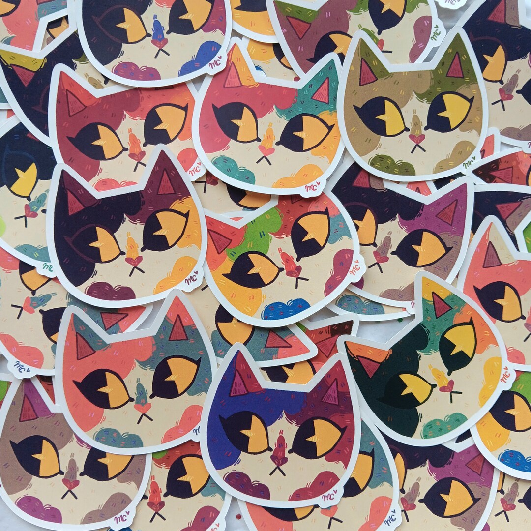 Pride Calico Stickers for Charity !!! | Lgbtq+ Pride Flag Polyester Cat ...