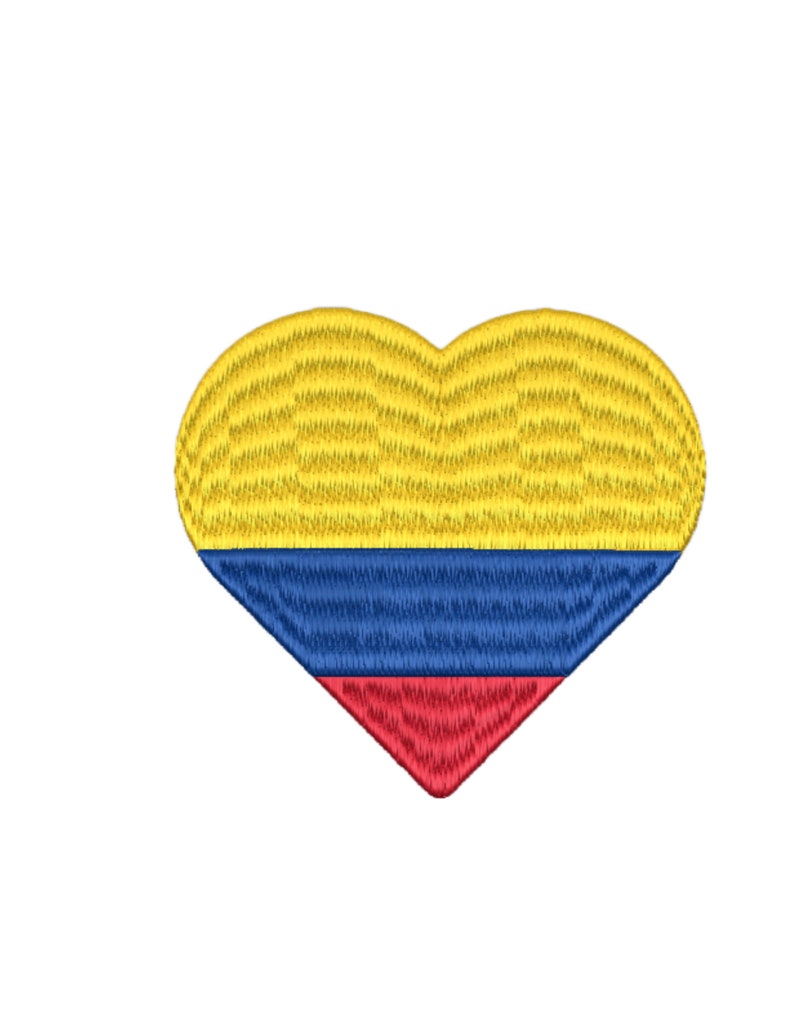 Colombia Flag Embroidery Digital File Multiple Sizes and Formats in ...