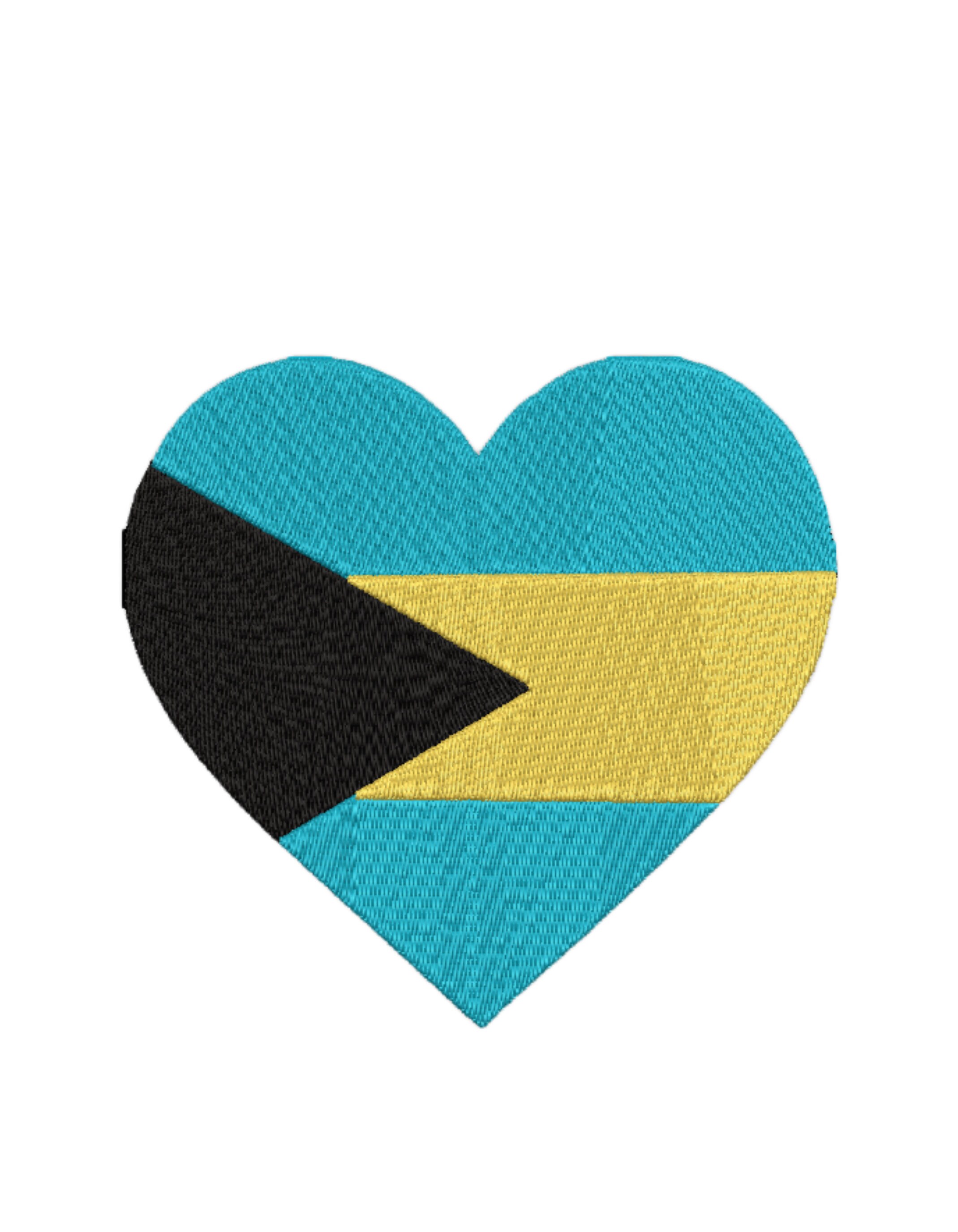 Bahamas Flag Digital Embroidery File Multiple Sizes and Formats, Satin ...