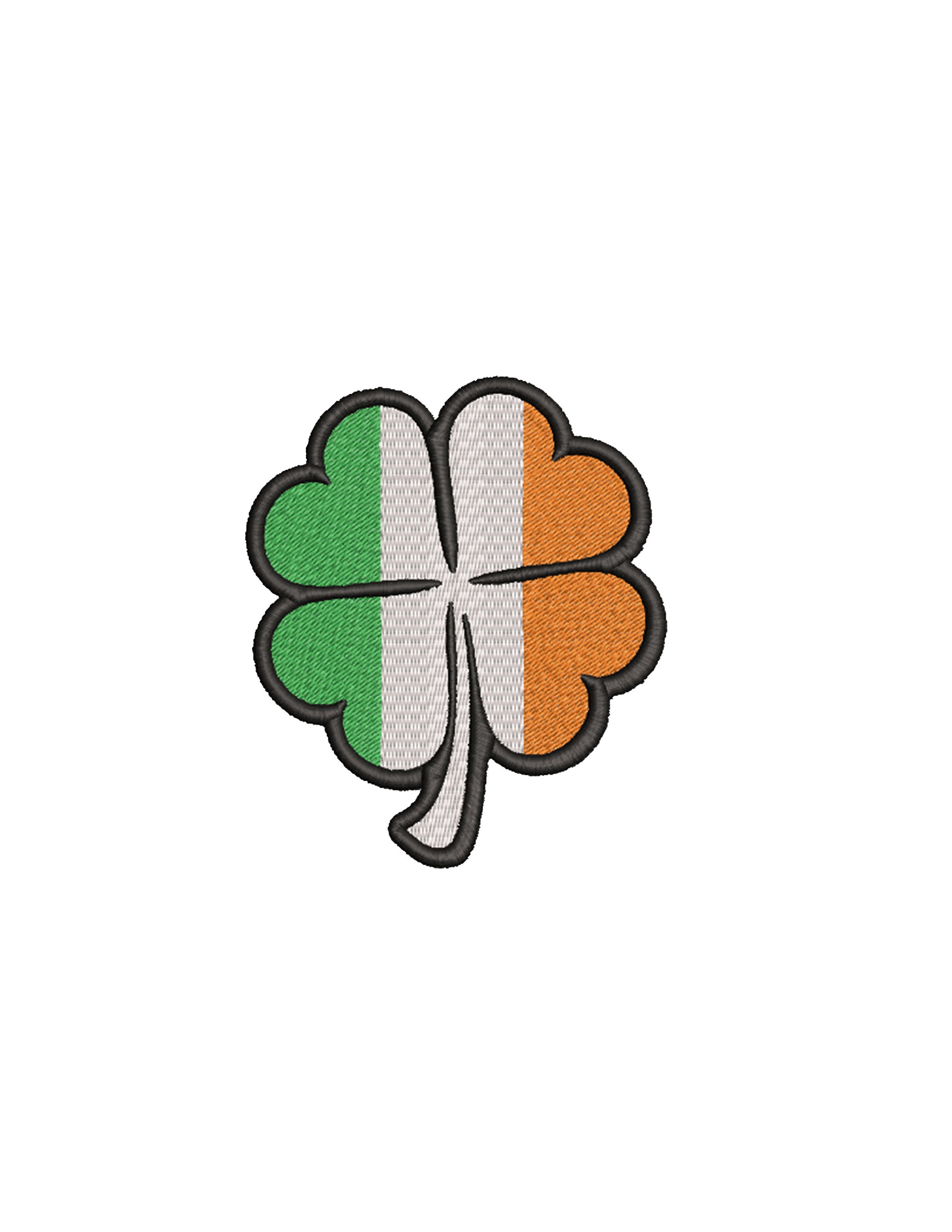 Irish Flag 4 Leaf Clover Digital Embroidery File Multiple Sizes and ...