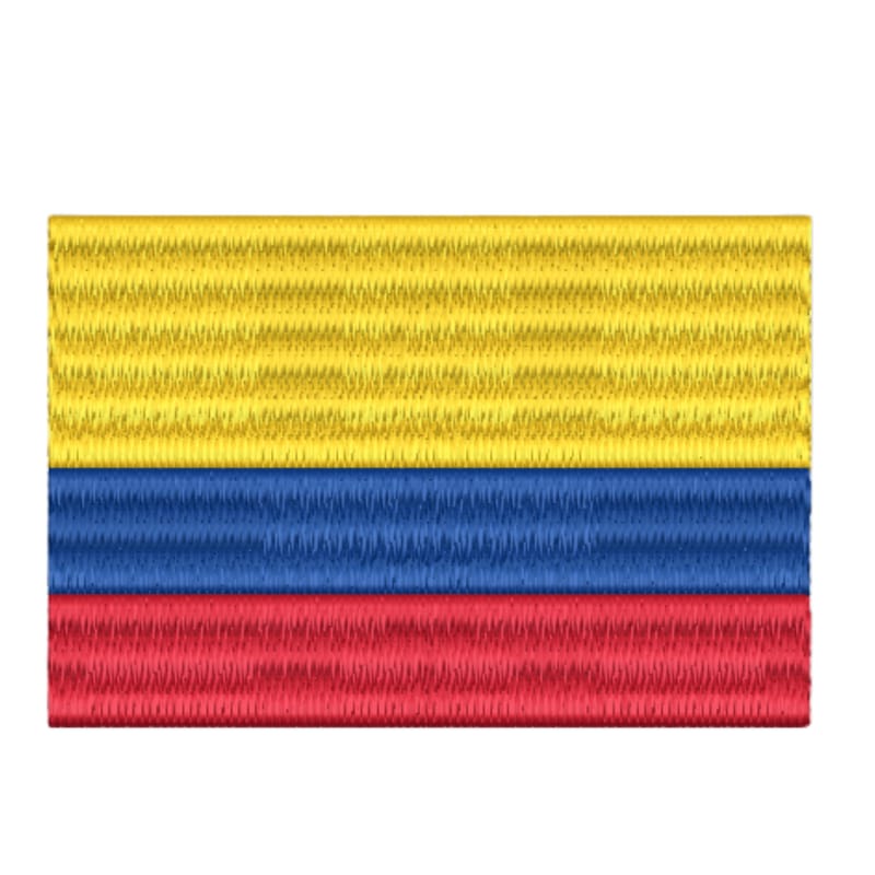 Colombia Flag Embroidery - Etsy
