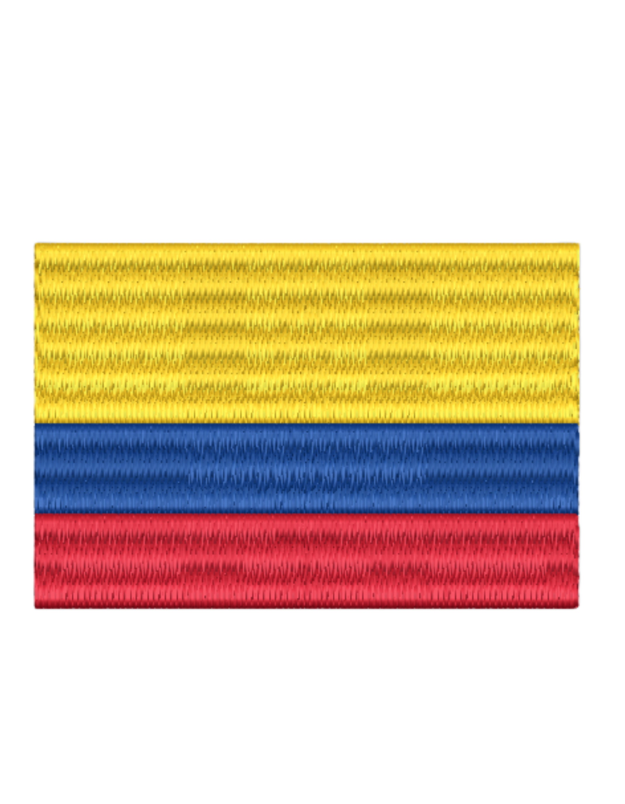Colombia Flag Embroidery Digital File Multiple Sizes and Formats in ...