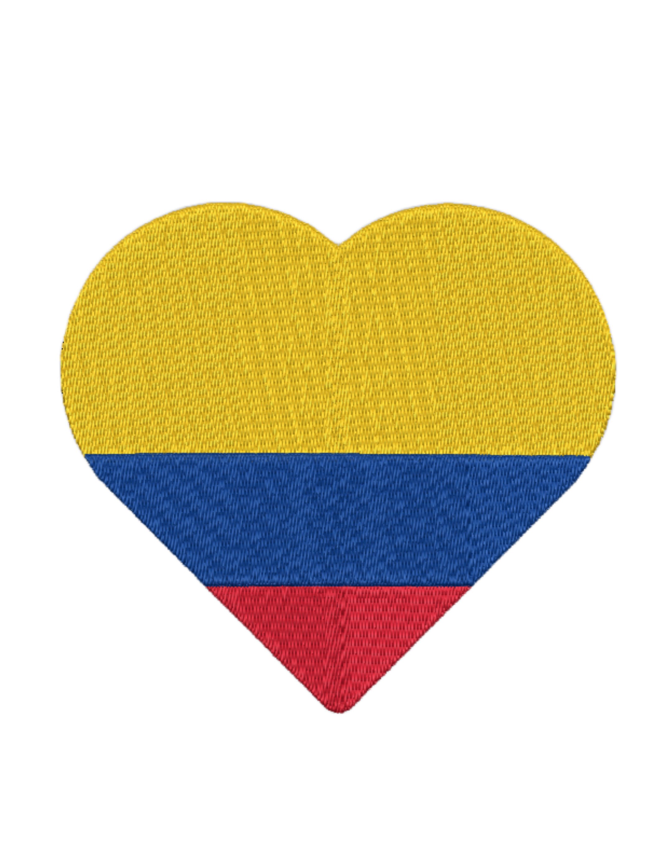 Colombia Flag Embroidery Digital File Multiple Sizes and Formats in ...