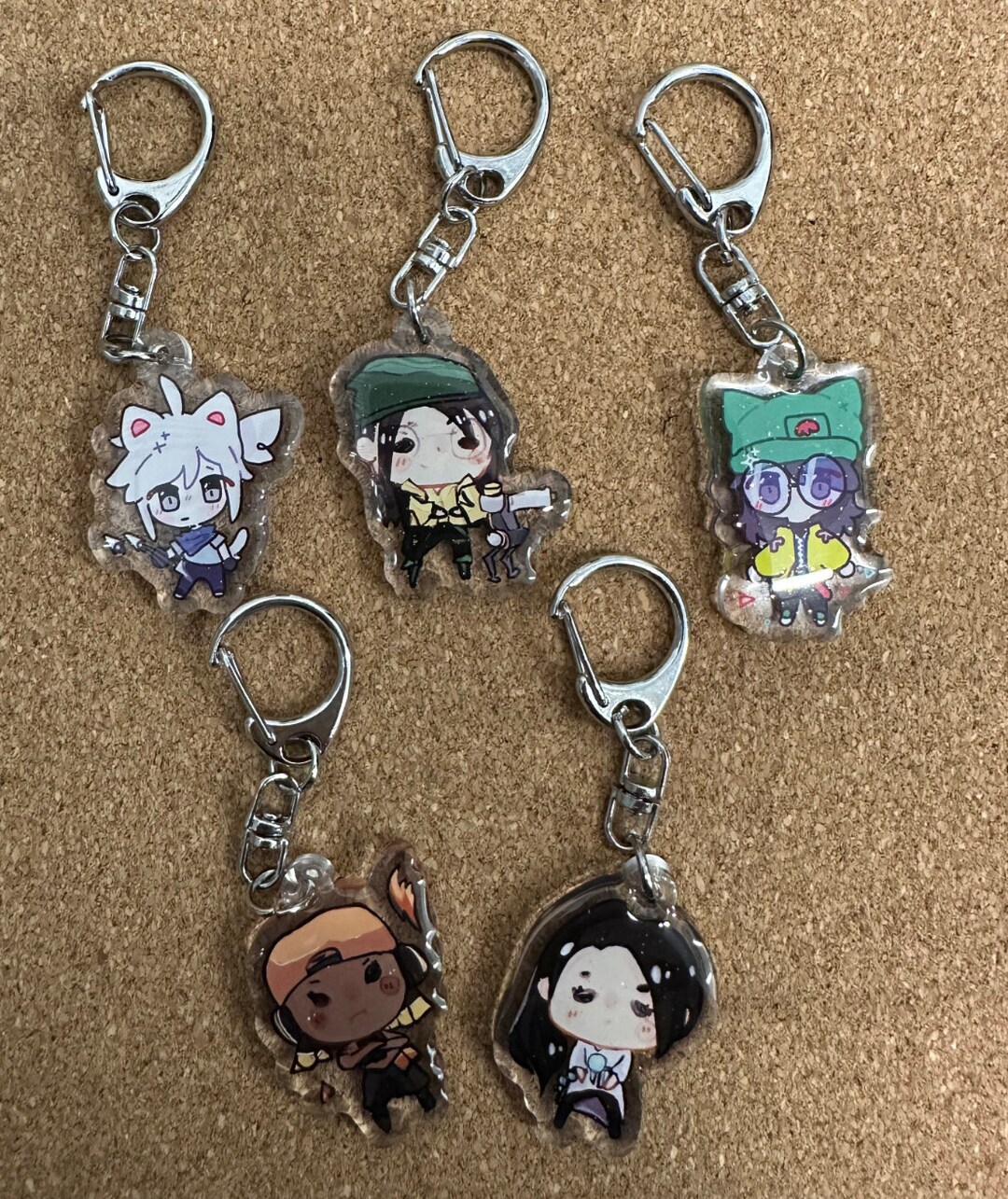 Valorant Acrylic Glitter Epoxy Keychain Charm Jett, Killjoy, Sage - Etsy