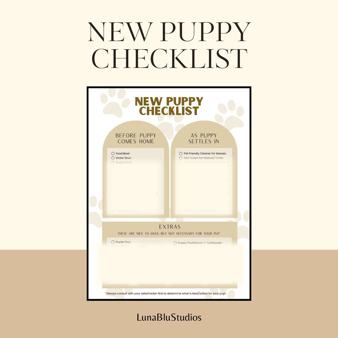 New Puppy Checklist | What to Get for New Puppy | All Inclusive List of ...