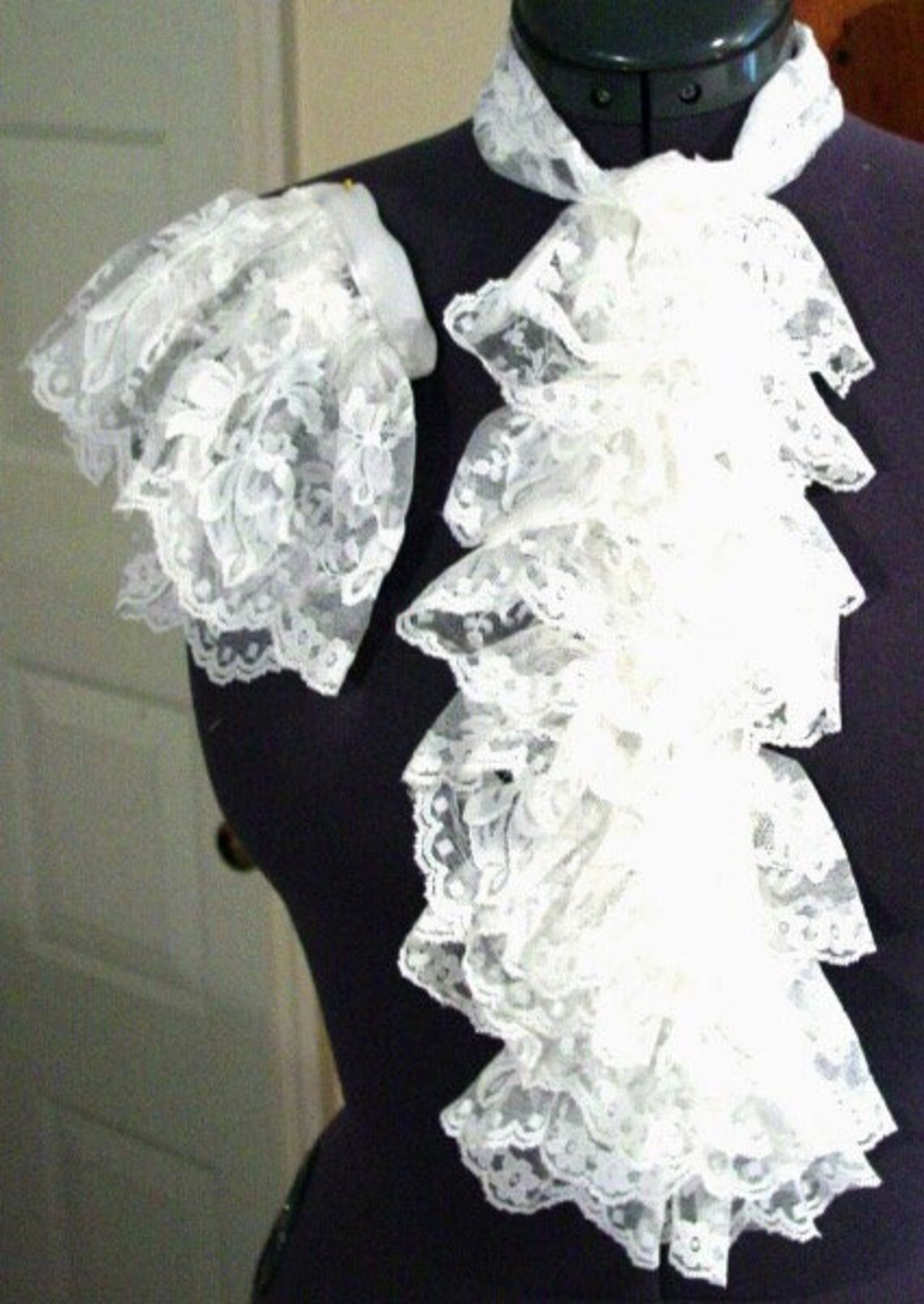 Lace Jabot Neck Ruffle - Etsy