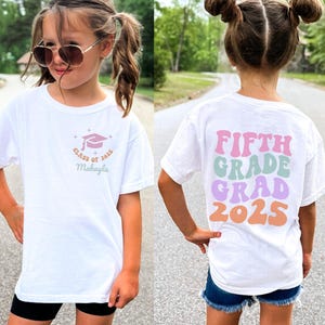 Custom 5th Grade Graduation Shirt, Personalized Class of 2025 ...