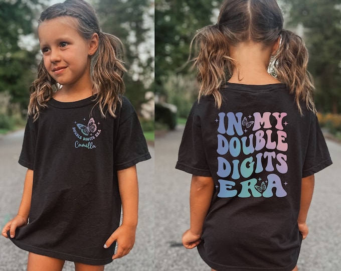 Comfort Colors in My Double Digits Era Shirt Cute Custom Personalized ...