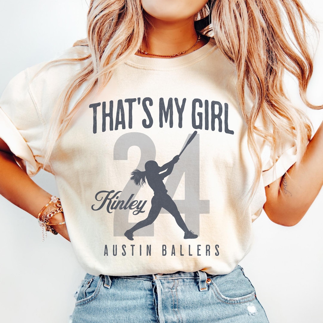 Custom That's My Girl Softball Mom Dad Shirt, Personalized Name Gift ...