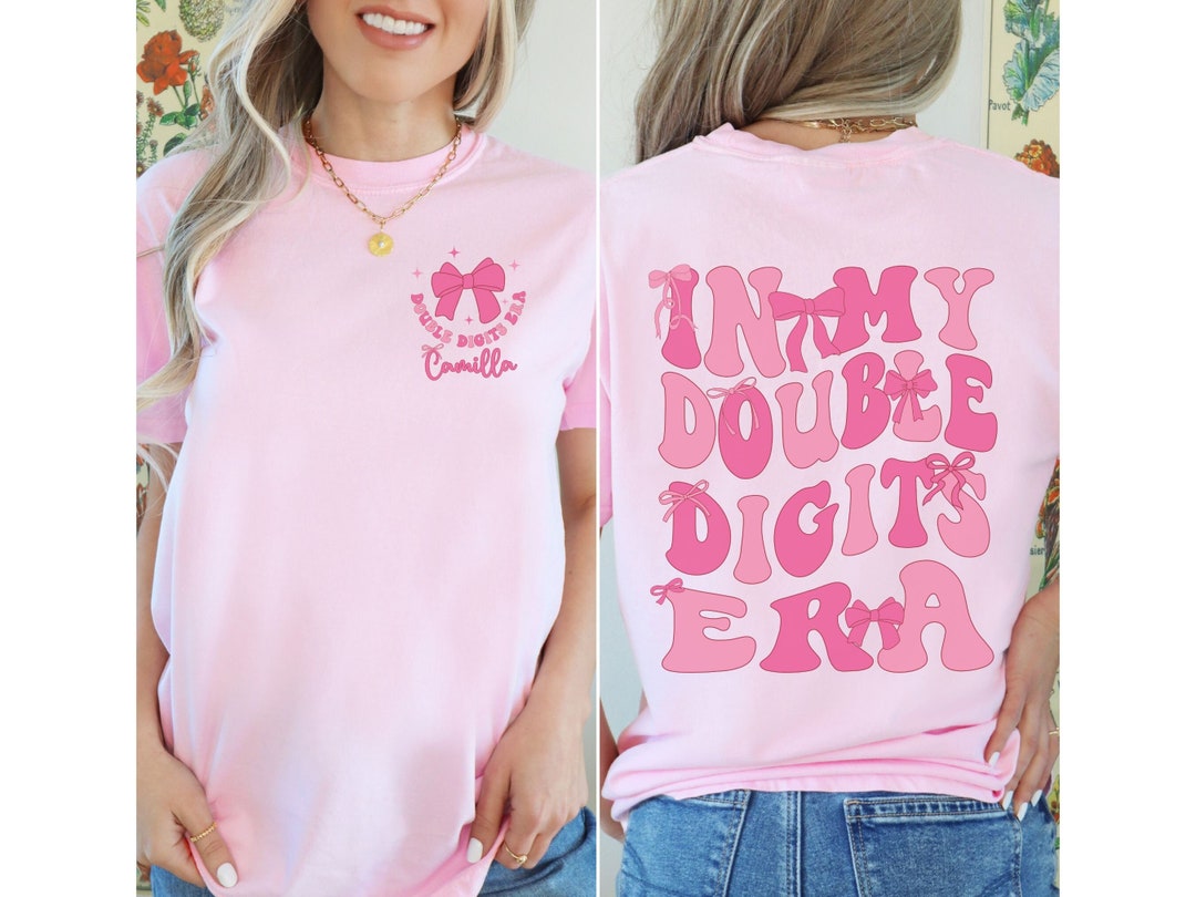 Personalized in My Double Digits Era Shirt, 10th Birthday Shirt ...