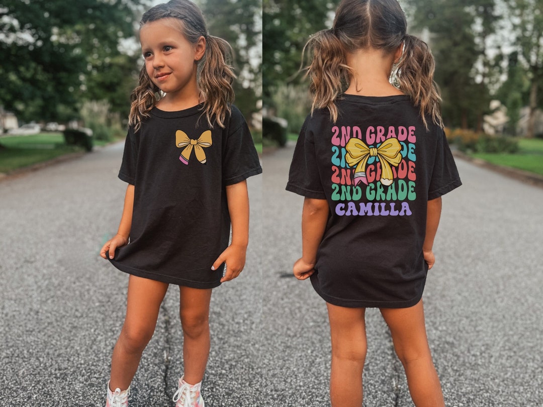 Custom 2nd Grade Shirt, Personalized Second Grader Tee, Back to School ...