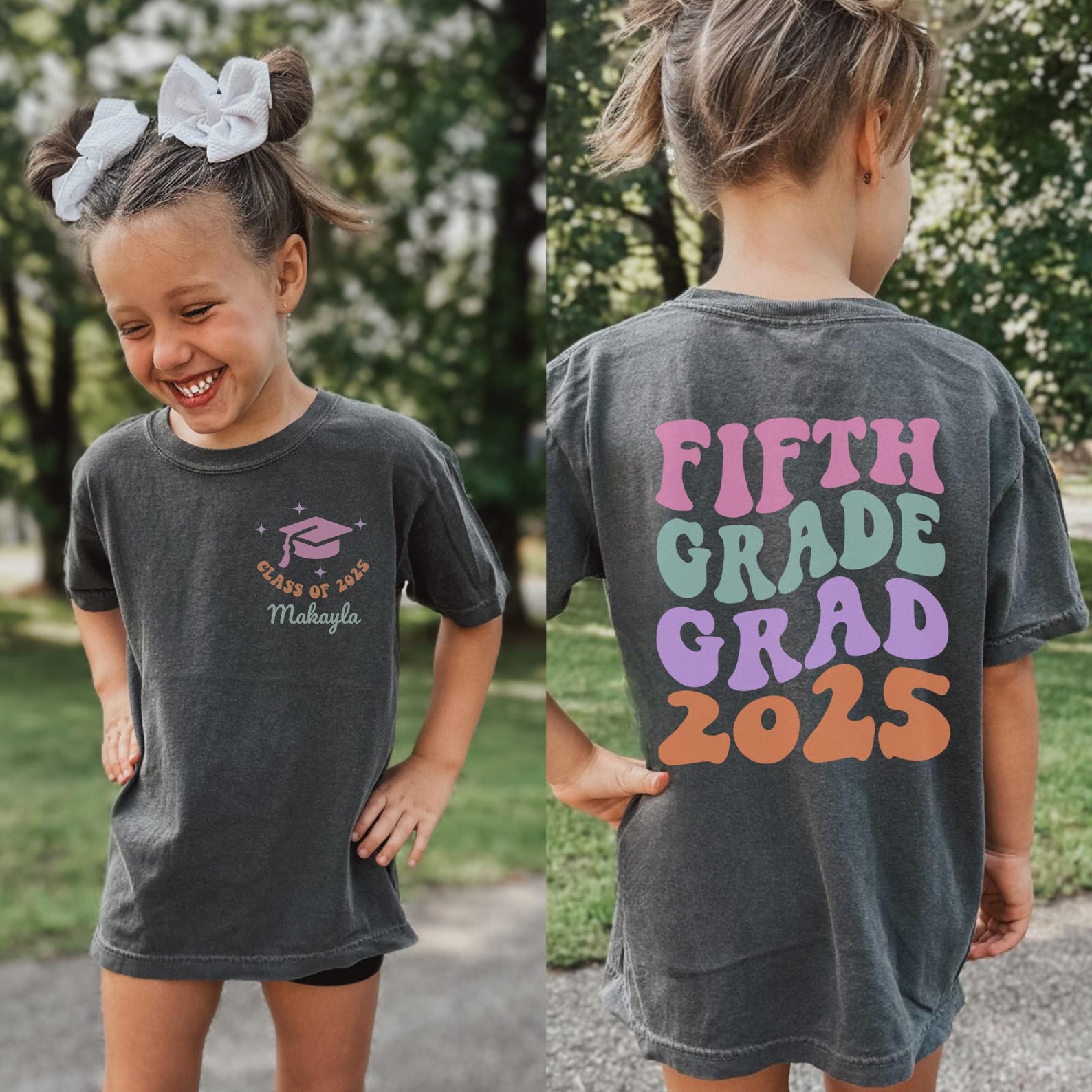 Custom 5th Grade Graduation Shirt, Personalized Class of 2025 ...