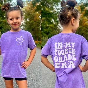 Custom in My 4th Grade Era Shirt, Personalized Fourth Grader Tee, Back ...