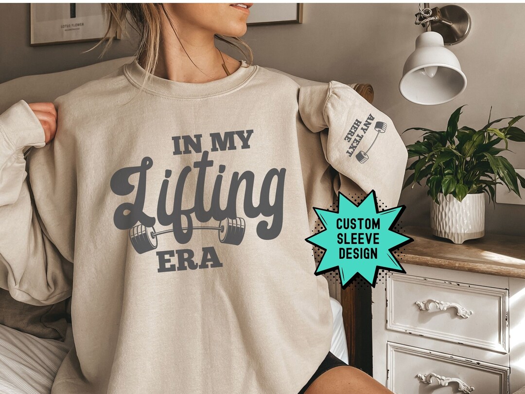 Pump Cover, in My Lifting Era, Barbell Sweatshirt, Workout Sweatshirt ...